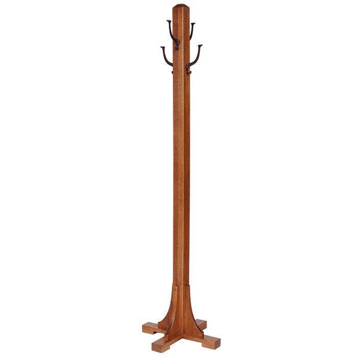 Amish Mission Hall Tree with Flat Base – Herron's Furniture