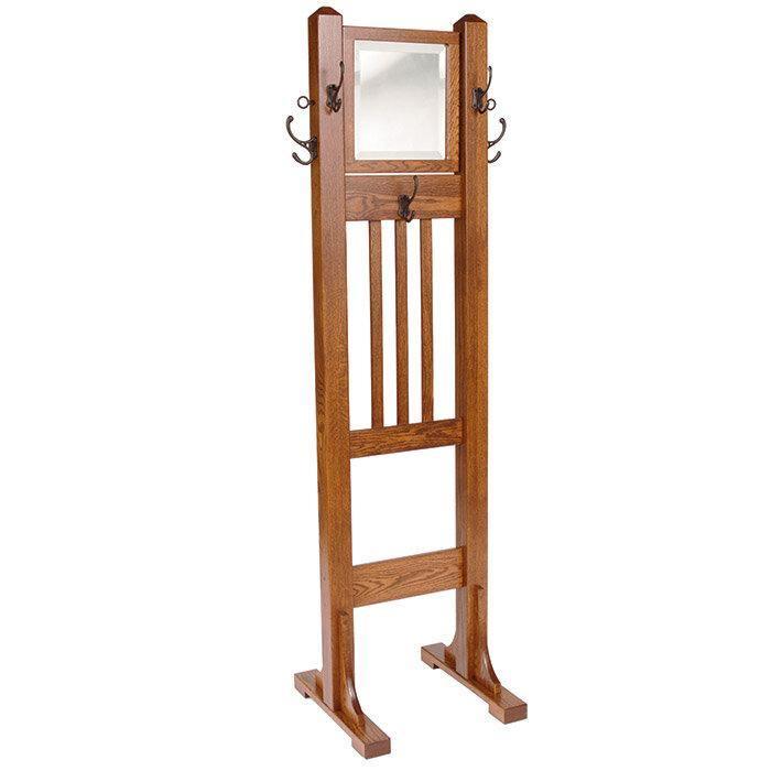 Amish Mission Hall Tree with Mirror – Herron's Furniture